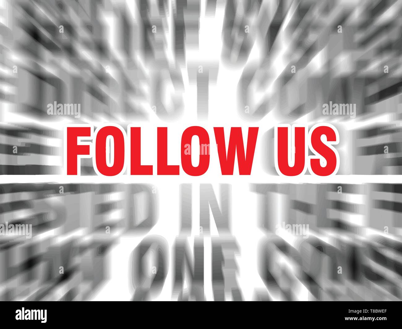 Follow us word Stock Vector Images - Alamy