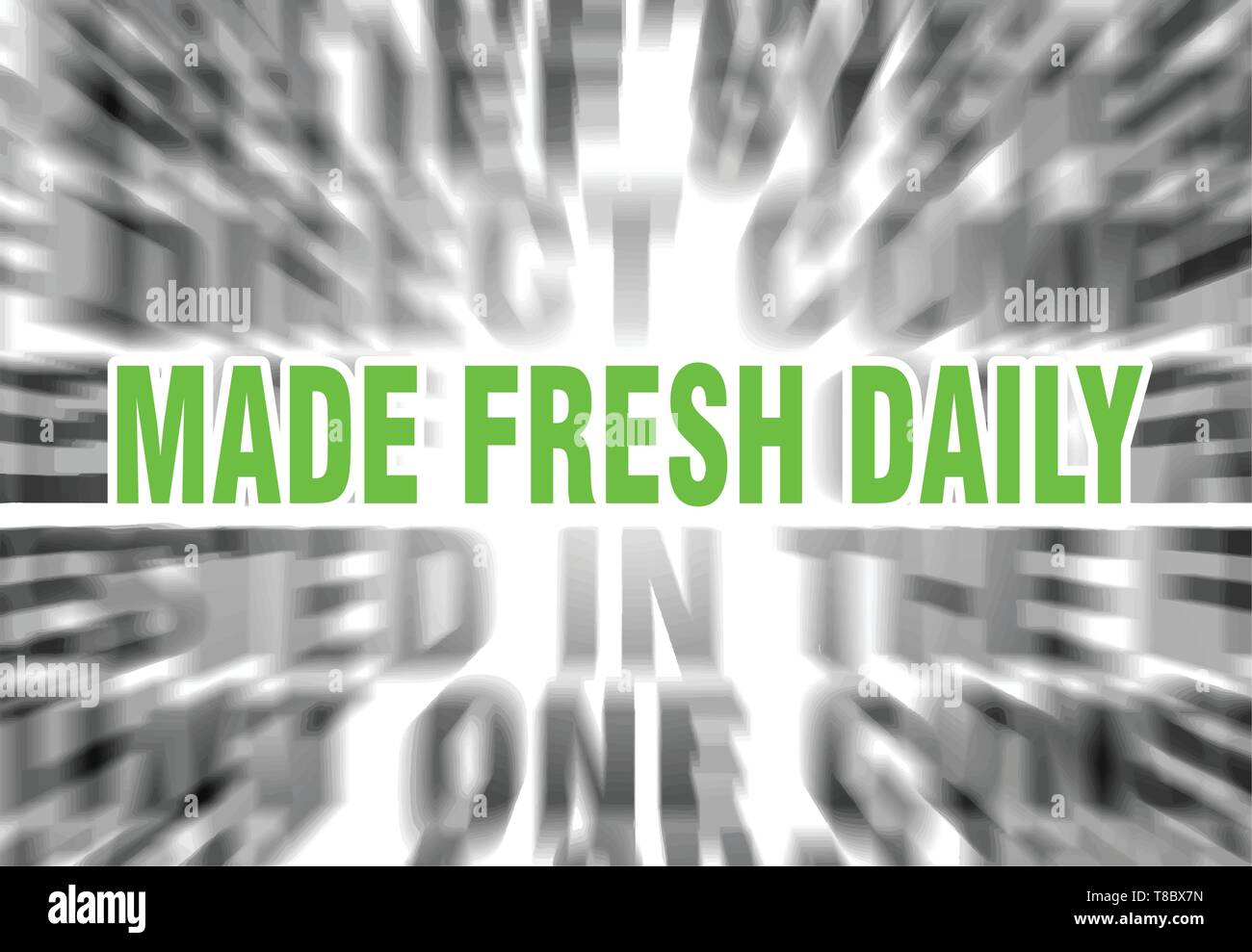 blurred text with focus on made fresh daily Stock Vector Image & Art ...