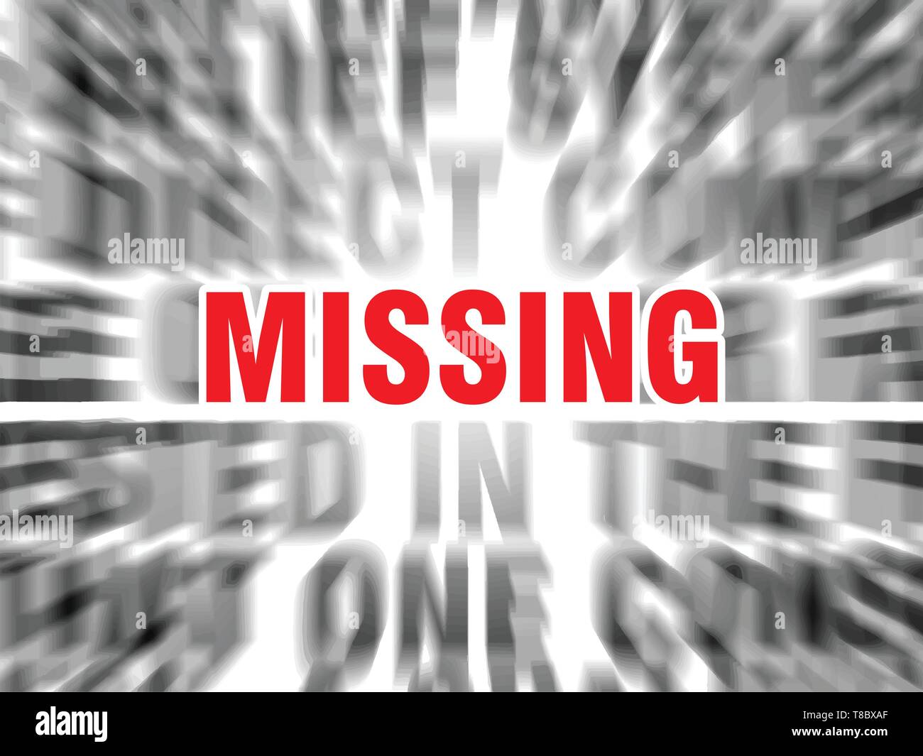 blurred text with focus on missing Stock Vector Image & Art - Alamy