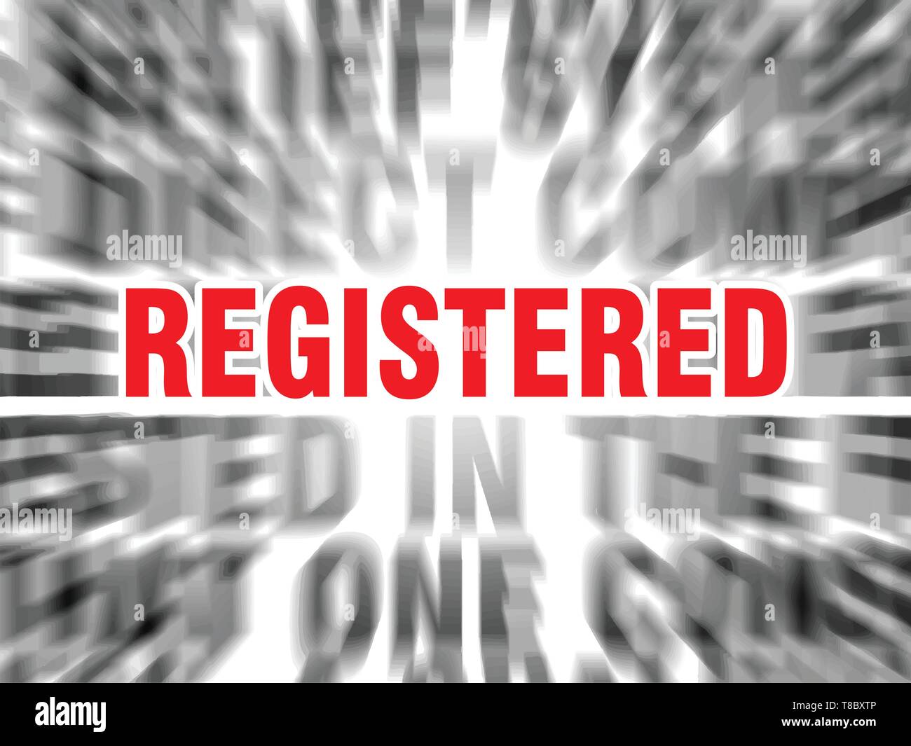Registered word Stock Vector Images - Alamy