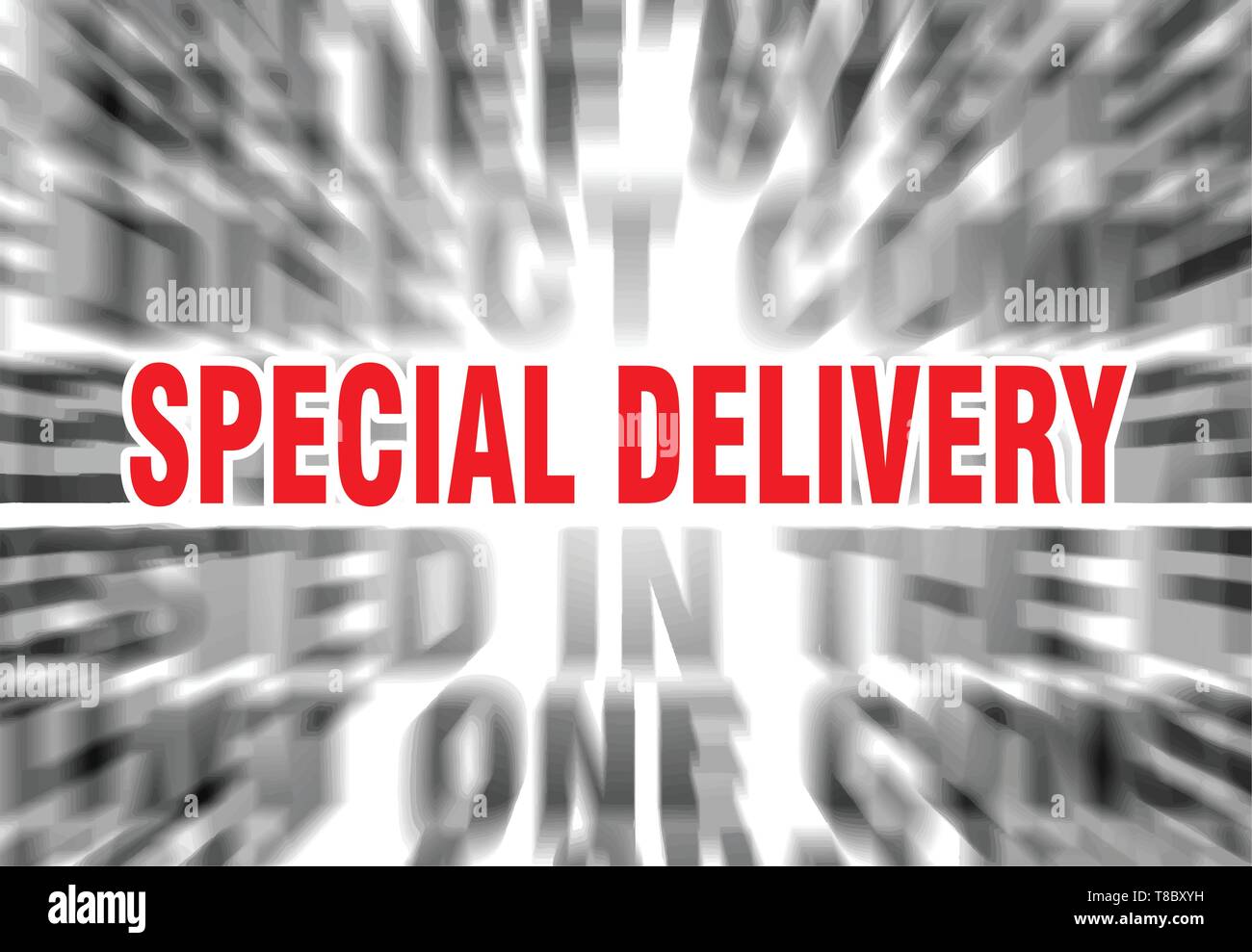 blurred text with focus on special delivery Stock Vector Image & Art ...