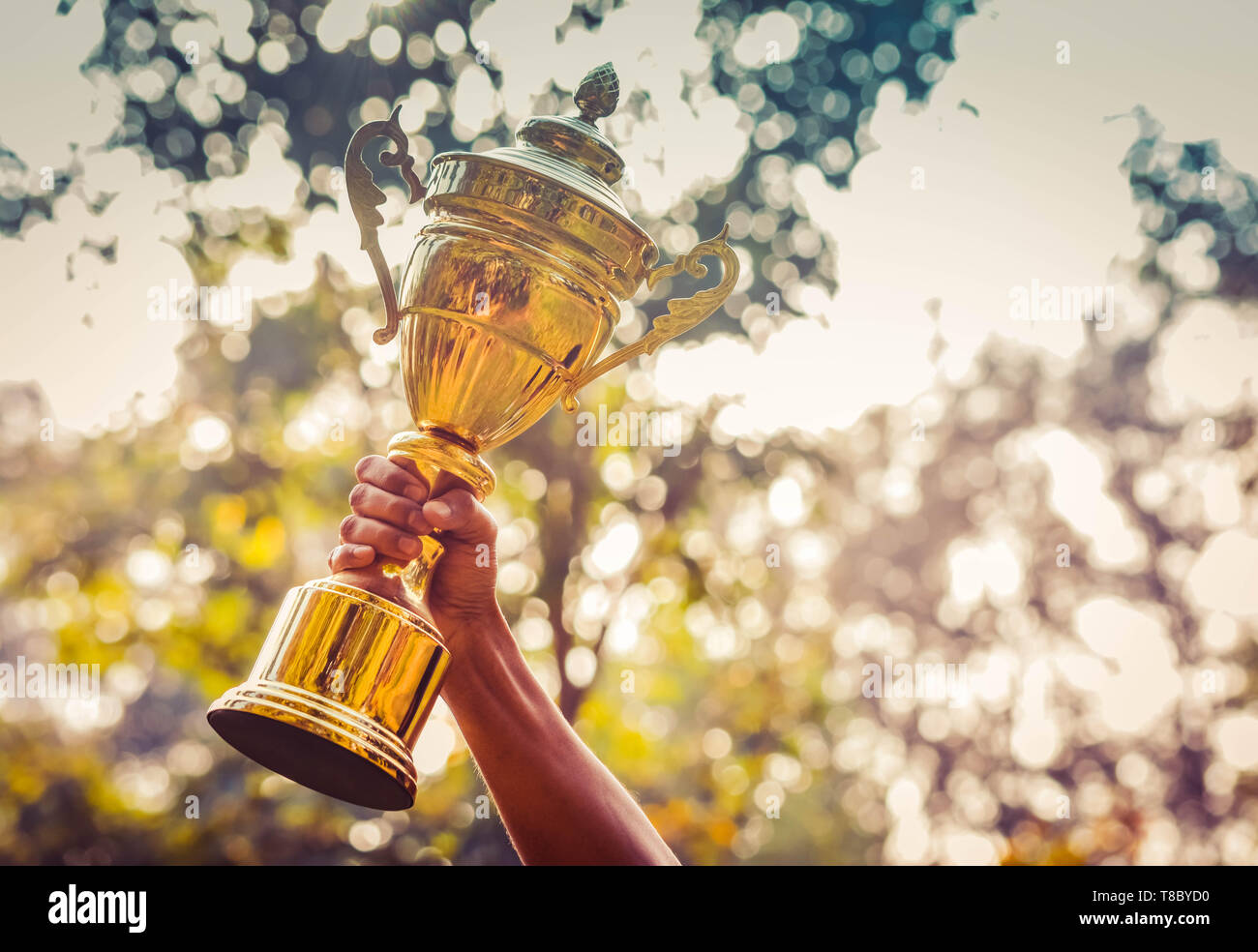 Holding Winners Trophy High Resolution Stock Photography and Images - Alamy