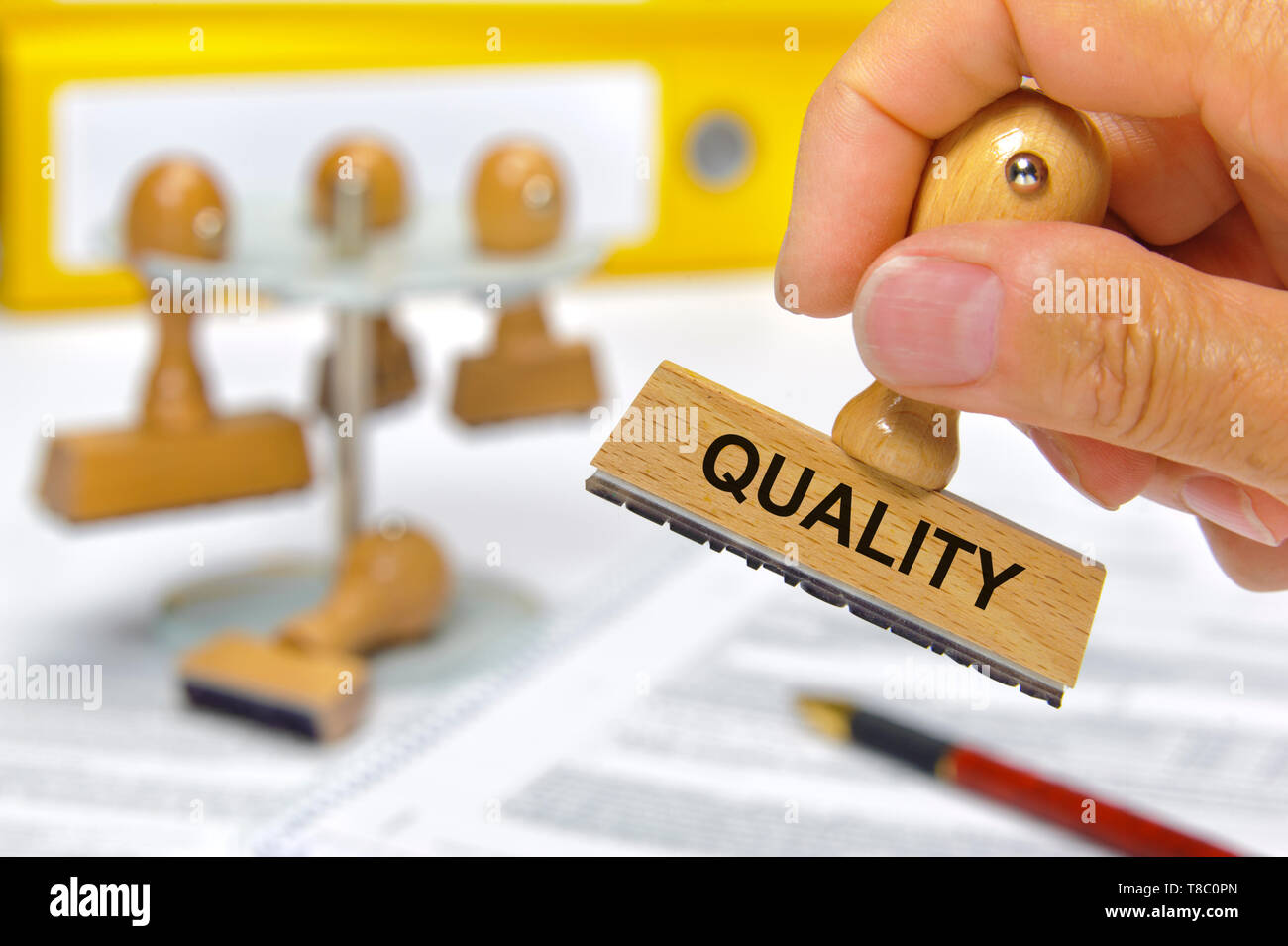 Quality improvement stamp hi-res stock photography and images - Alamy