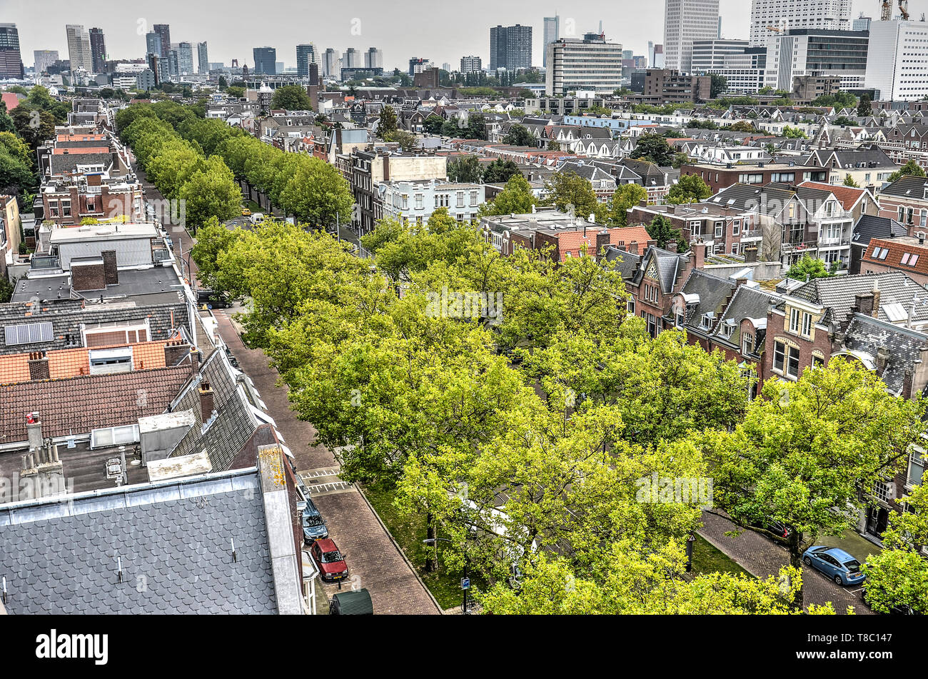 Rotterdam, The Netherlands, September 12, 2015: aerial view of ...