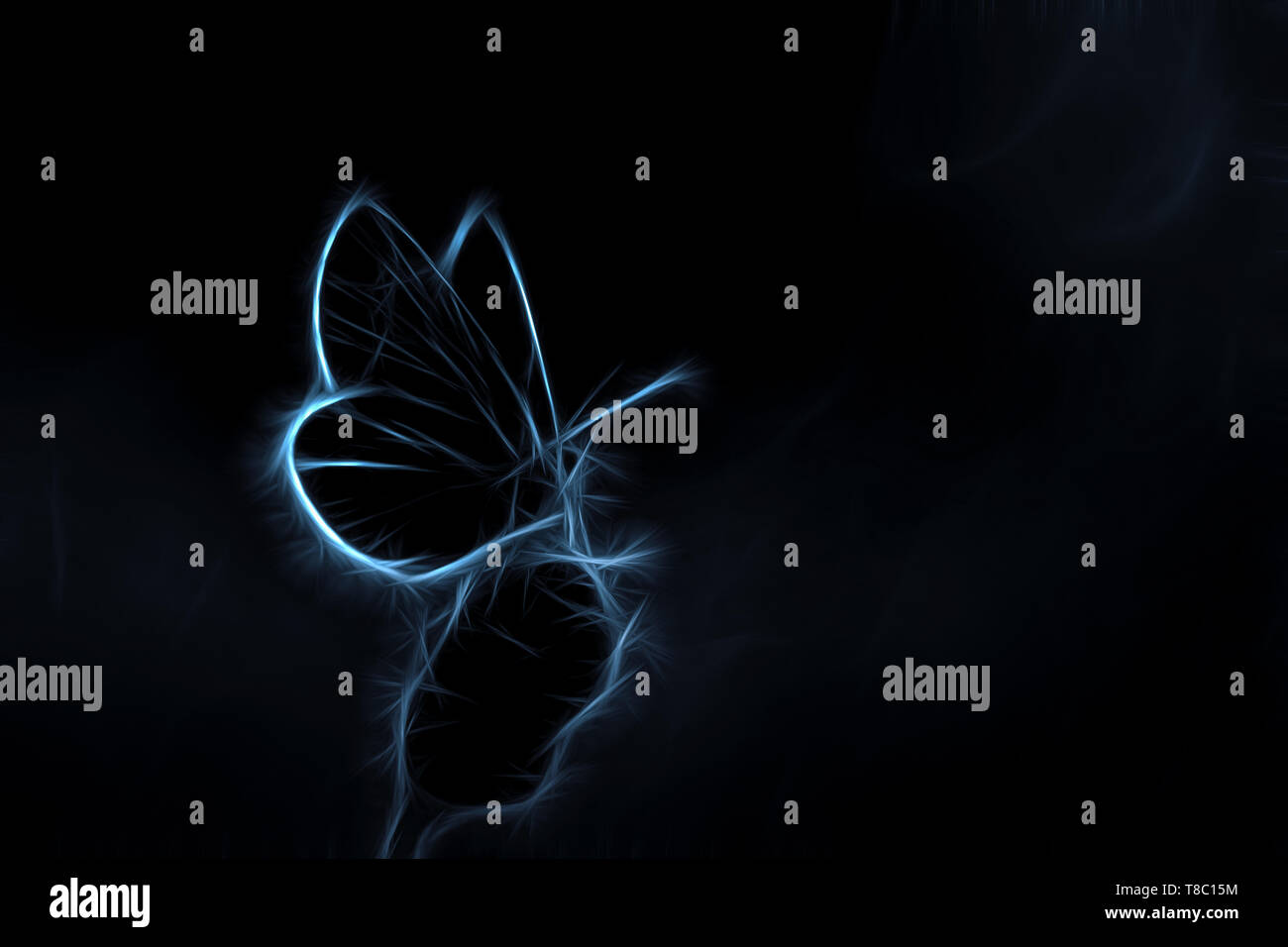 fractalius abstract butterfly dark background Stock Photo - Alamy