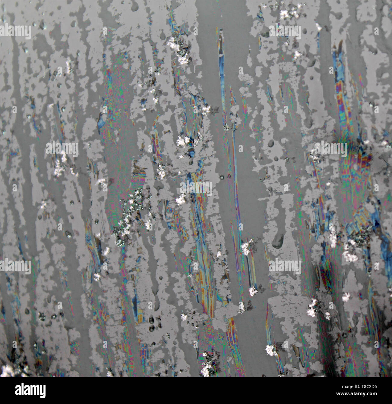 melting snow on the glass. sleet on glass. lace grey texture Stock ...