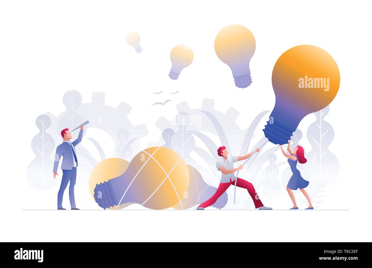 Business people meeting and brainstorming and search, find and hunt new ...