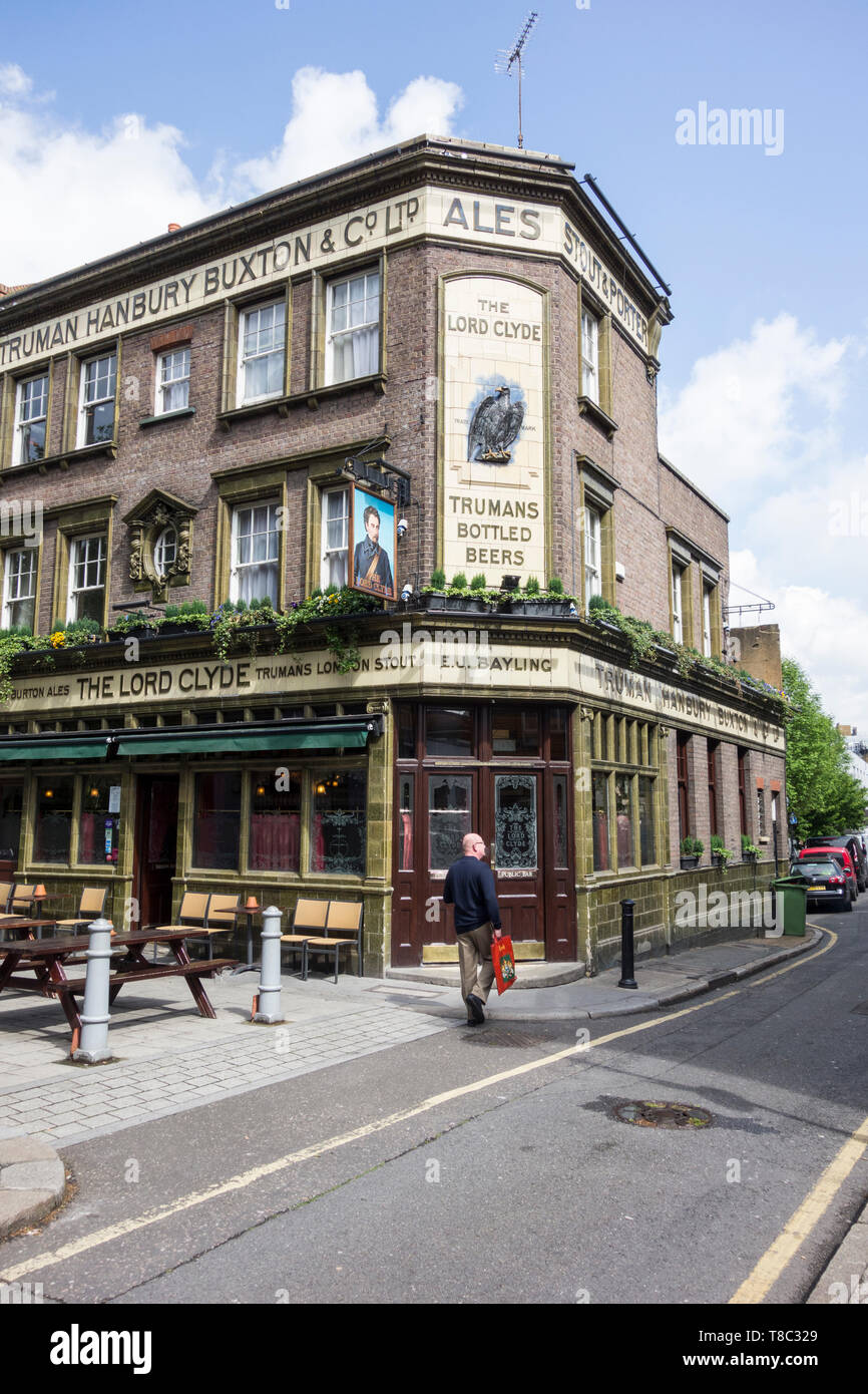 The exterior of the Lord Clyde public house, Clennam Street, Southwark ...