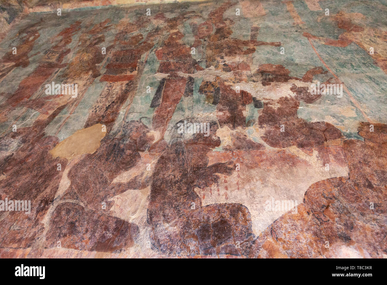 Bonampak Murals - maya paintings in the Temple of Murals Room 2 ...