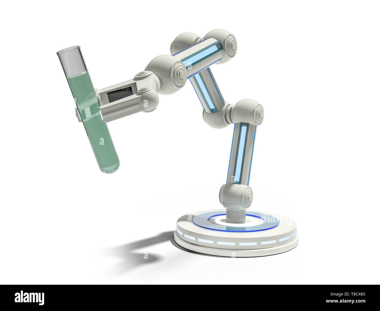 Genetic engineering, GMO and Gene manipulation concept. Manipulator. 3D ...