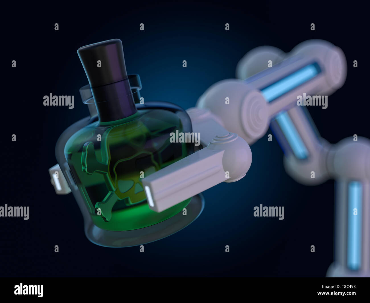 Genetic engineering, Poison manipulation concept. Manipulator 3D ...