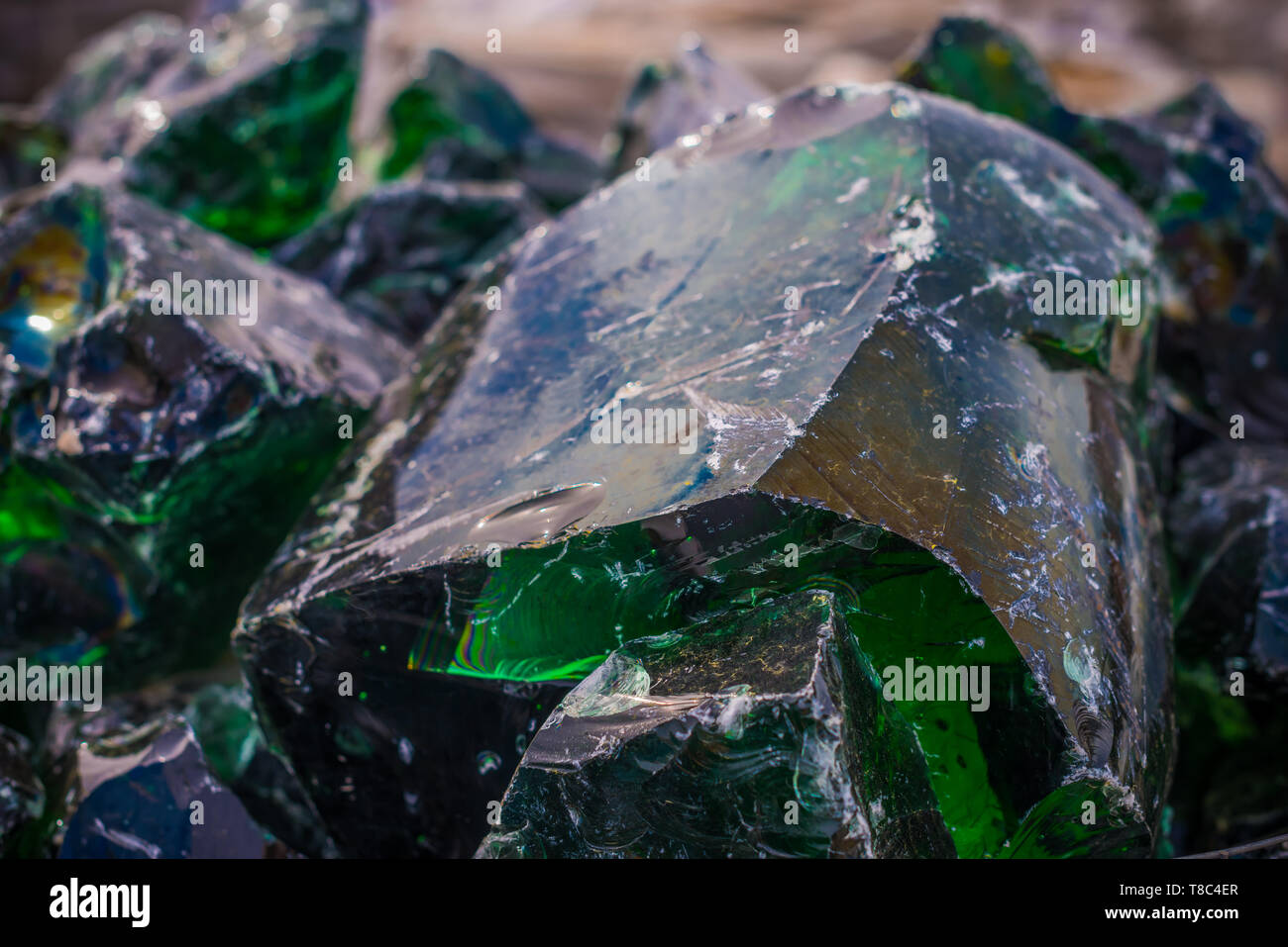 Erklez. lump glass for landscape design. Glass. Texture glass ...