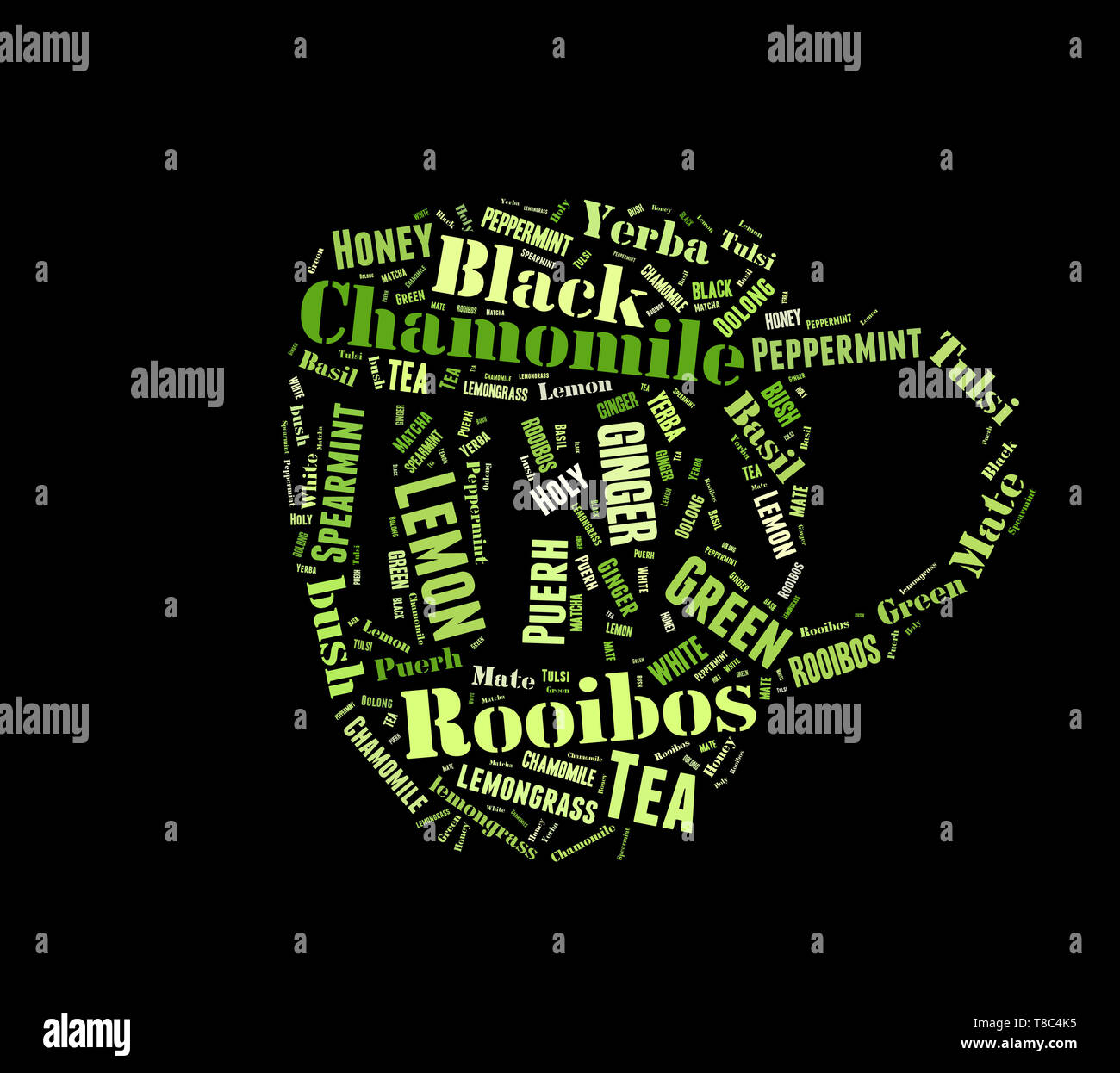 Tea mug word cloud Stock Photo - Alamy