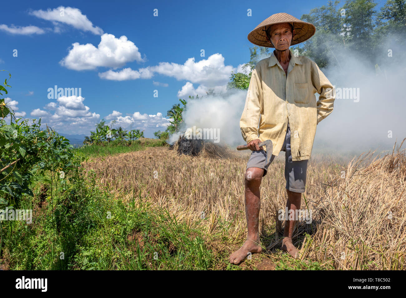Old farmer straw hat portrait hi-res stock photography and images - Alamy