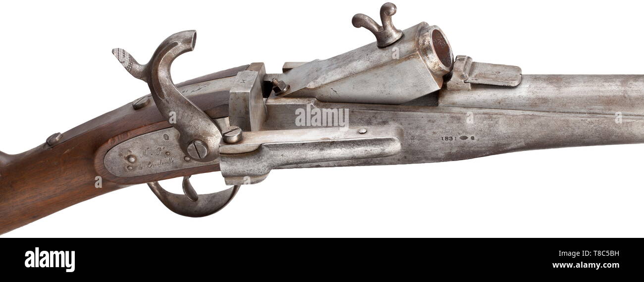 A Wall gun M 1831 Rifled bore in cal. 23 mm, on upper side rear sight ...