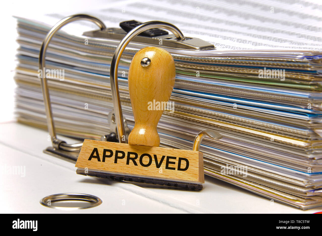 Approved printed on rubber stamp Stock Photo - Alamy