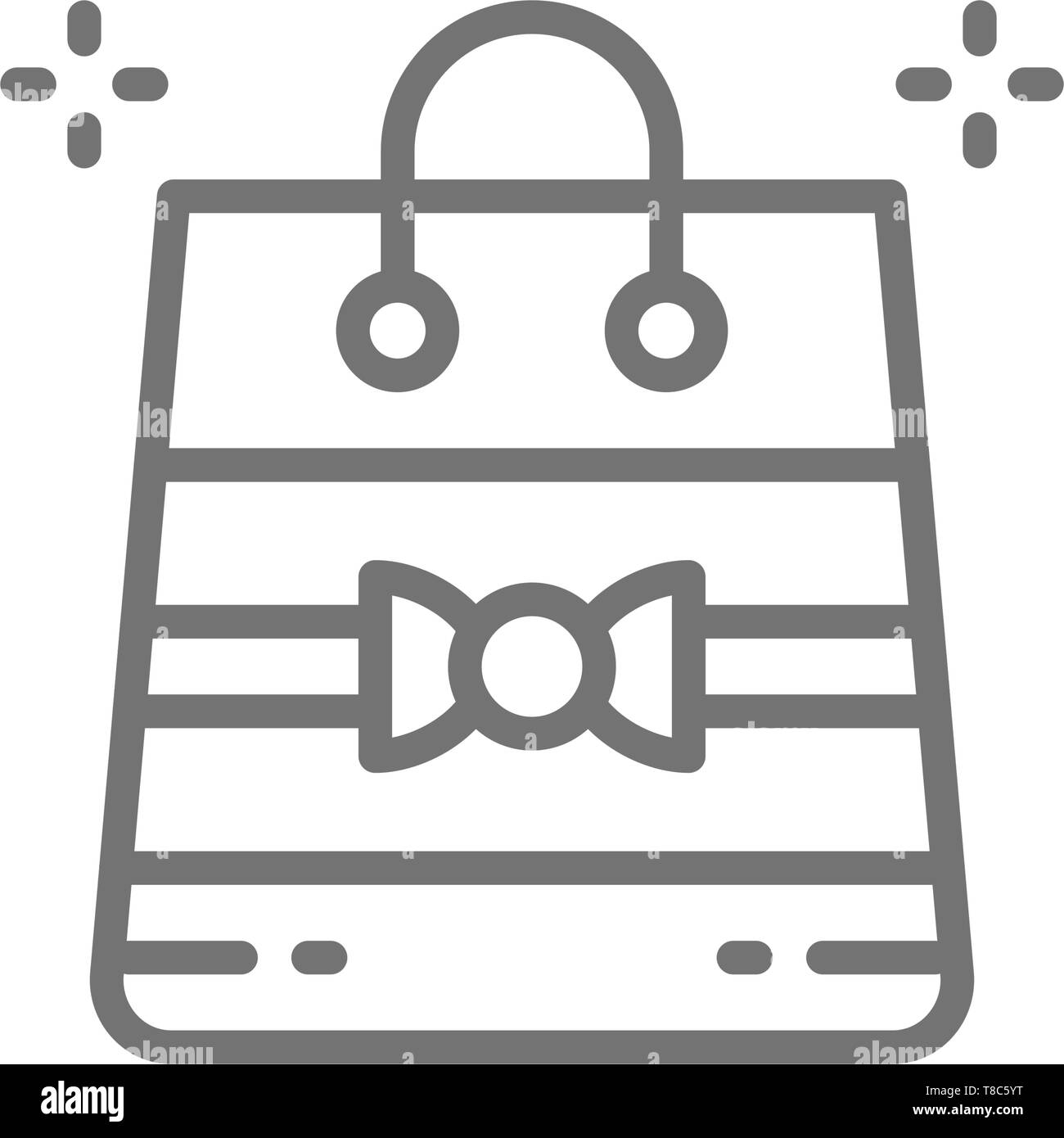 Line color shopping bag Black and White Stock Photos & Images - Alamy