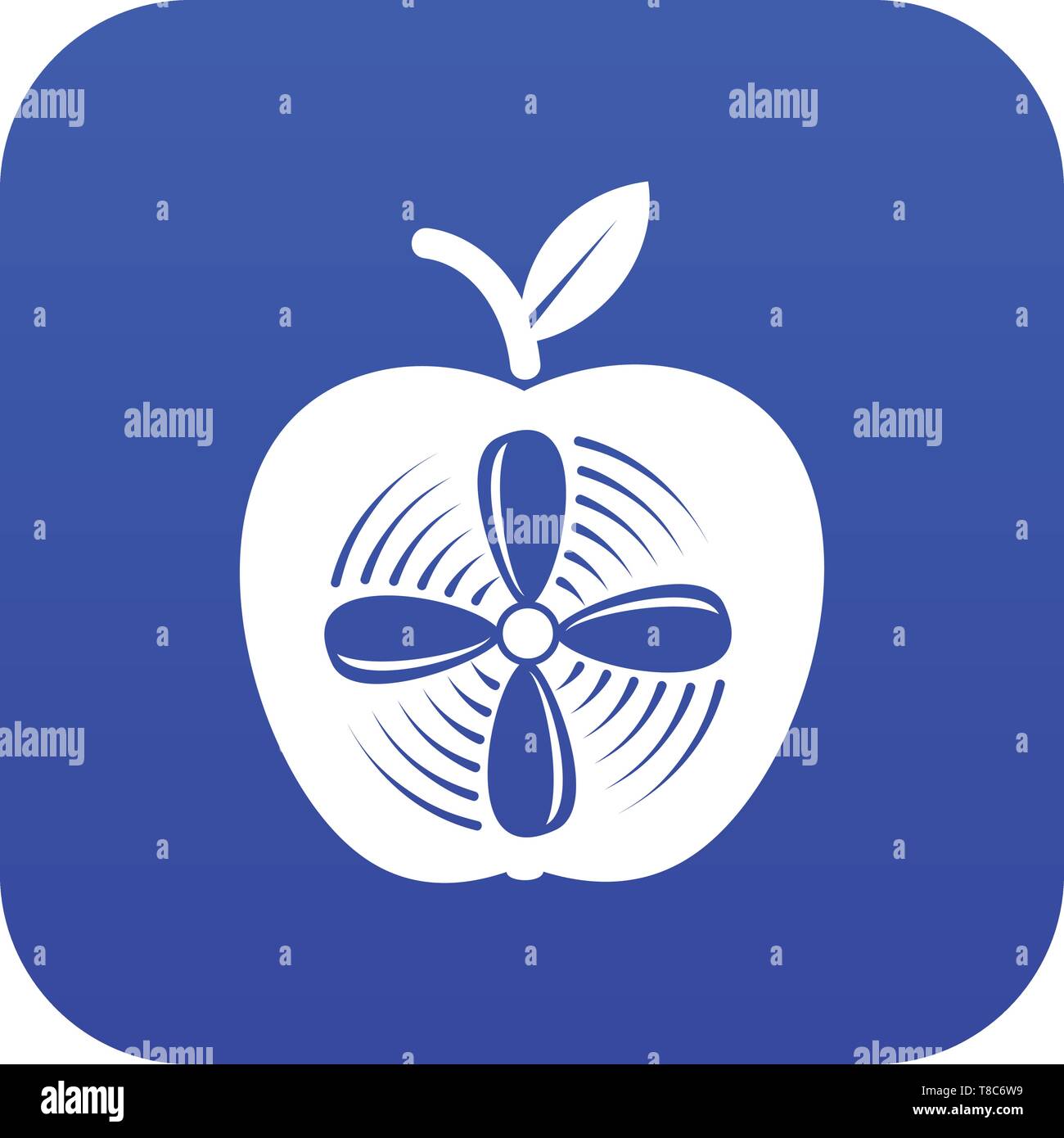 Apple icon blue vector Stock Vector Image & Art - Alamy