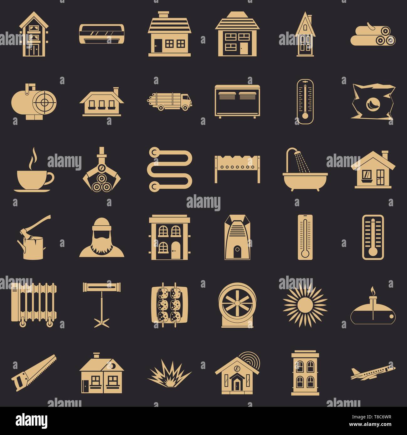 Radiator icons set, simple style Stock Vector Image & Art - Alamy