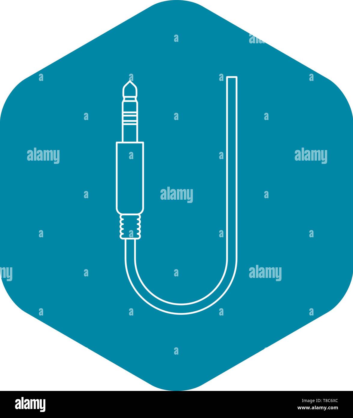 Microphone wire icon, outline style Stock Vector Image & Art - Alamy