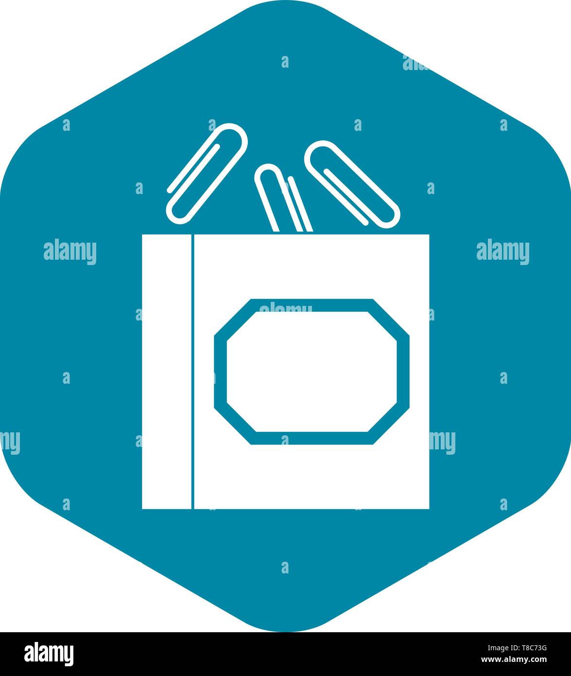 Paper clips box icon, simple style Stock Vector Image & Art - Alamy