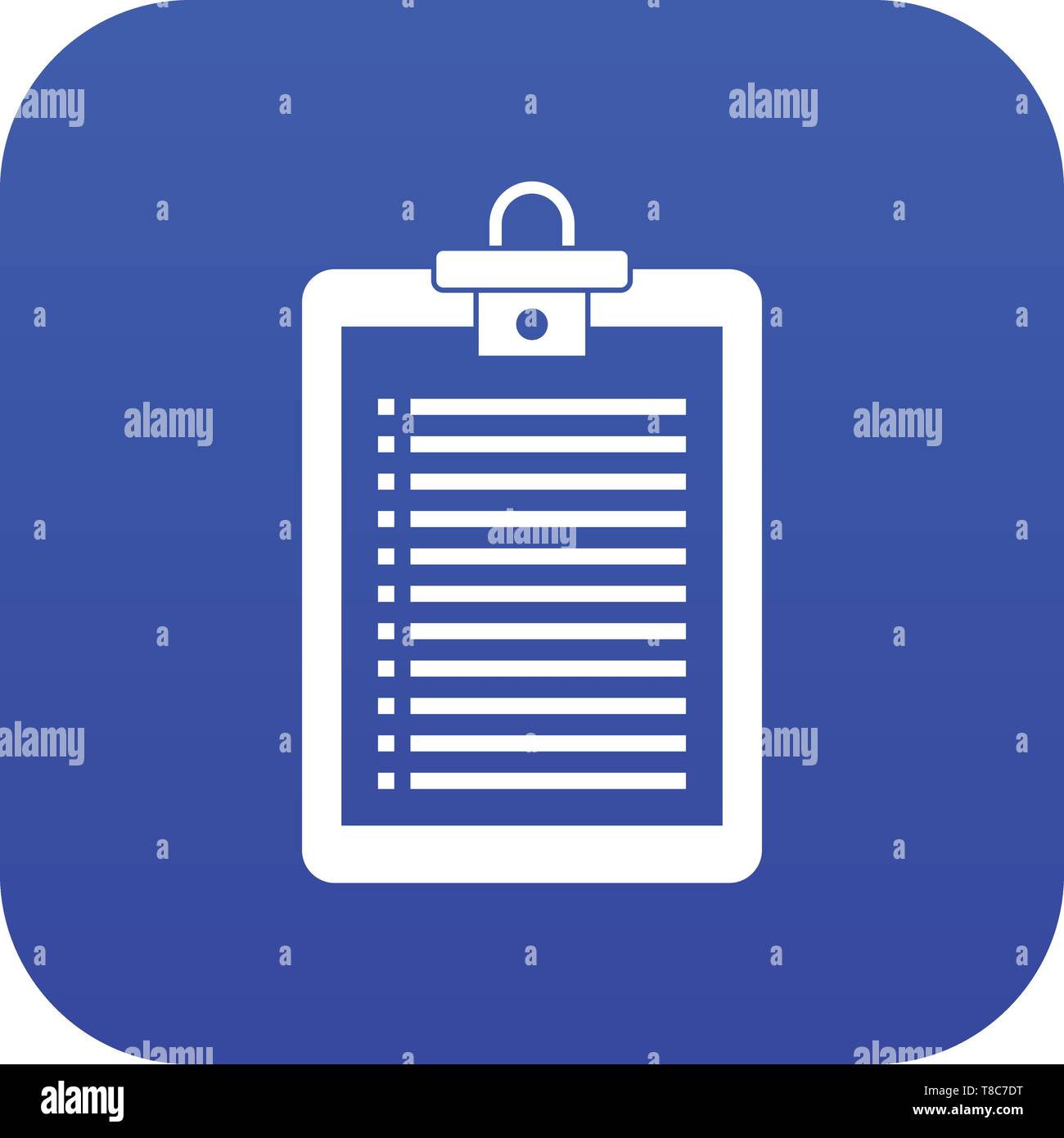Clipboard with check list icon digital blue Stock Vector Image & Art ...