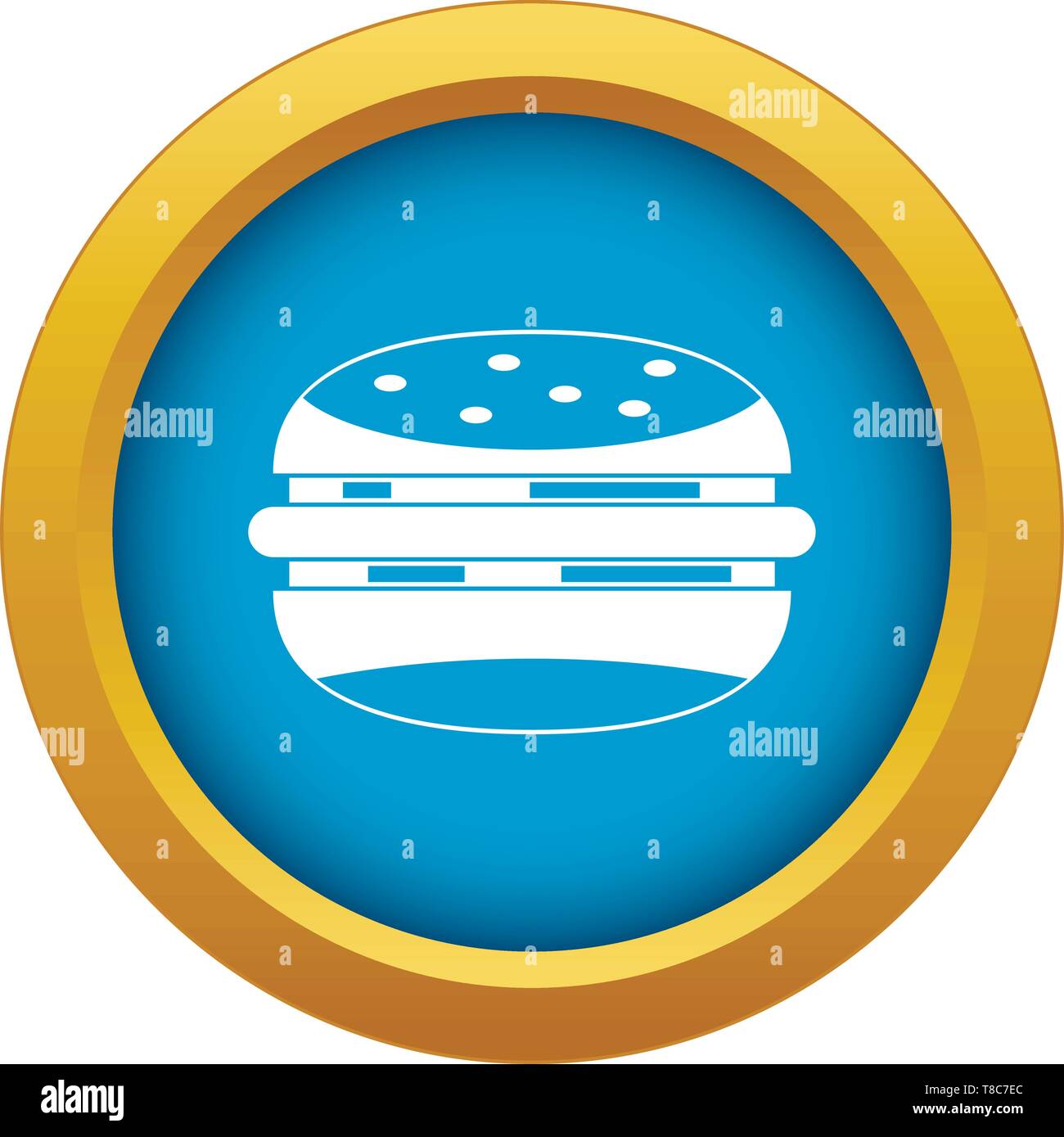Burger icon blue vector isolated Stock Vector Image & Art - Alamy