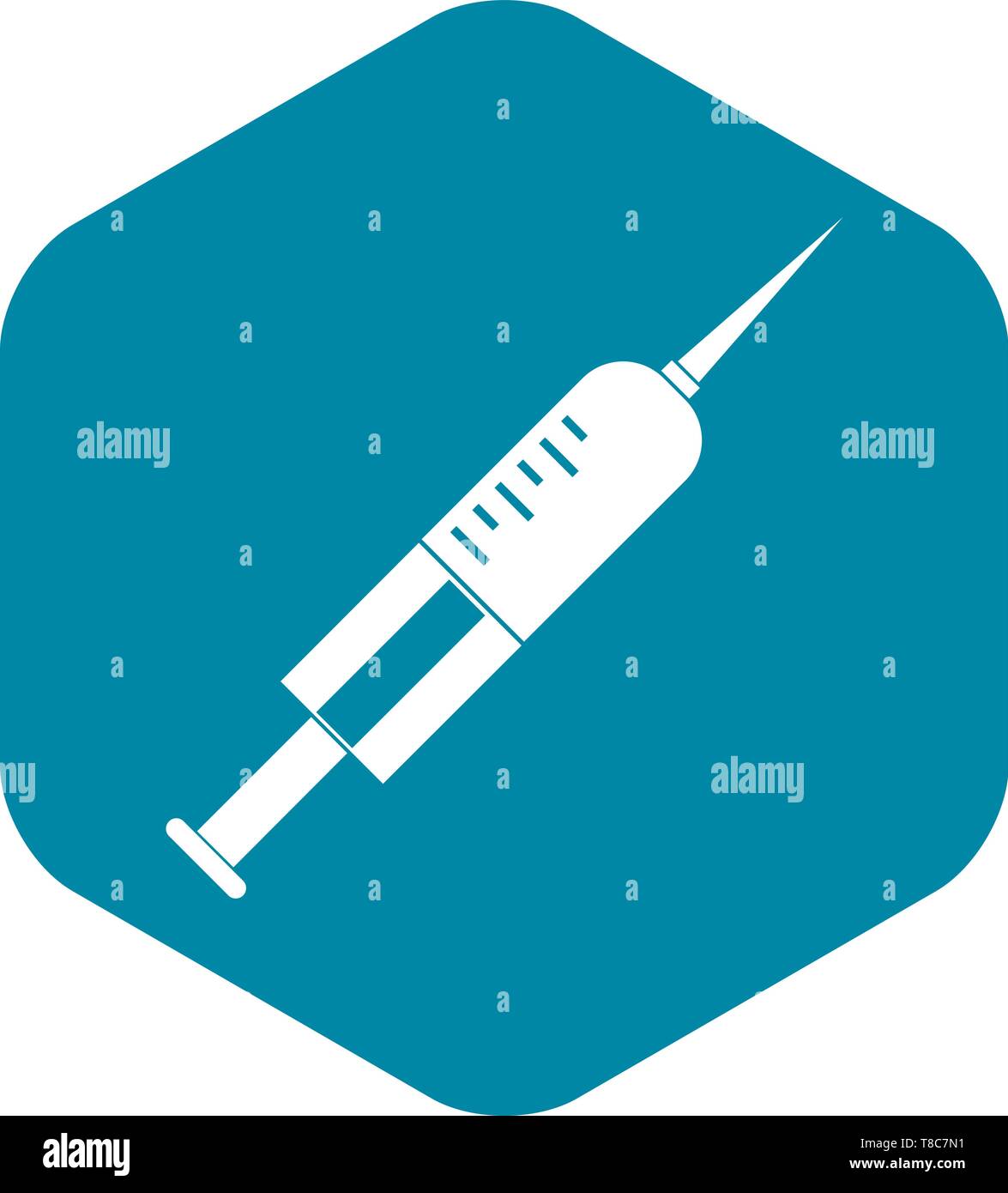 Syringe with needle icon, simple style Stock Vector Image & Art - Alamy
