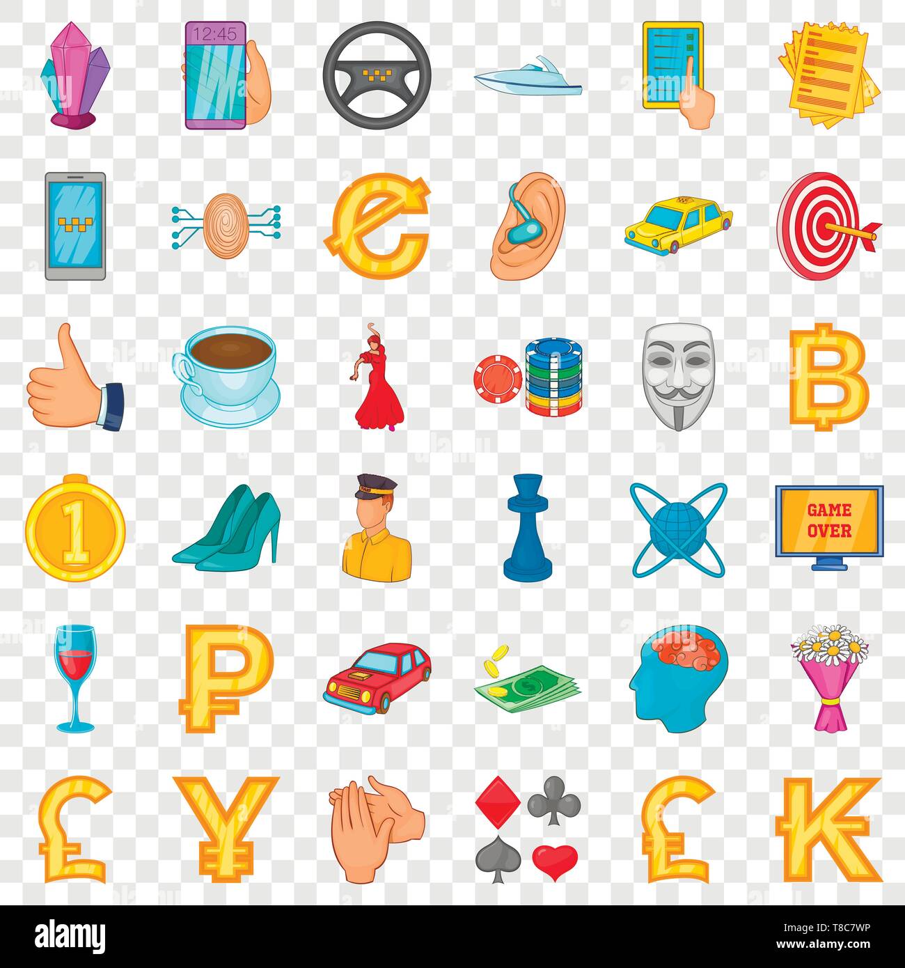 Game icons set, cartoon style Stock Vector Image & Art - Alamy