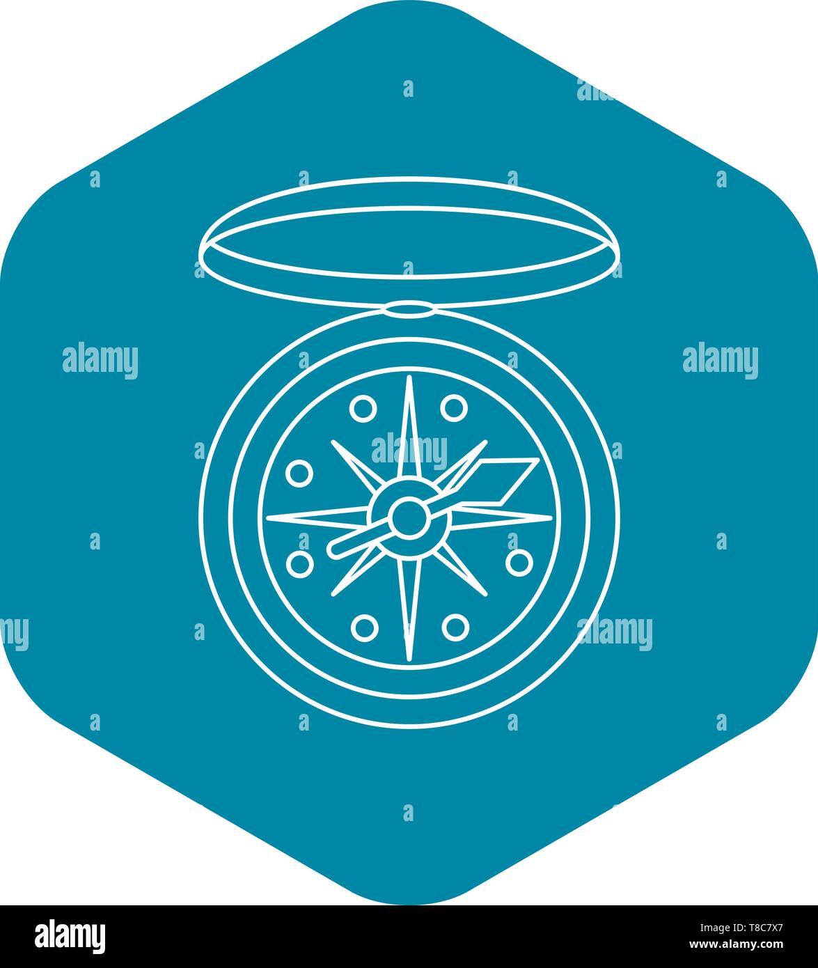 Compass icon, outline style Stock Vector Image & Art - Alamy