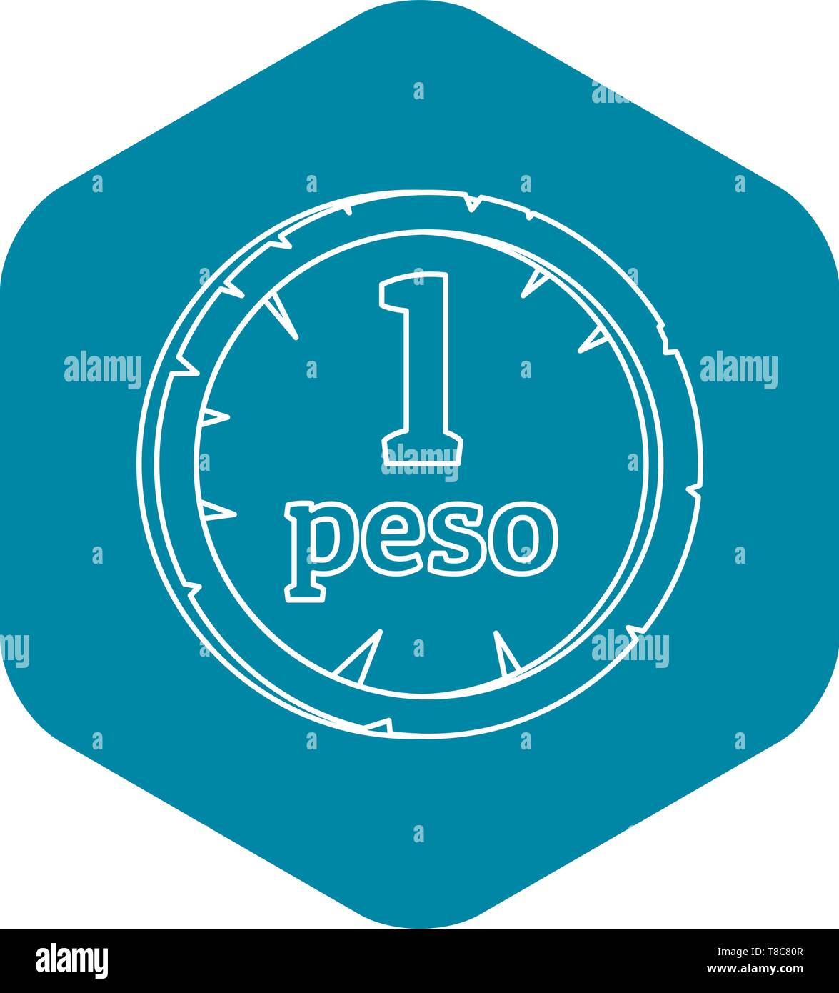 Peso icon, outline style Stock Vector Image & Art - Alamy