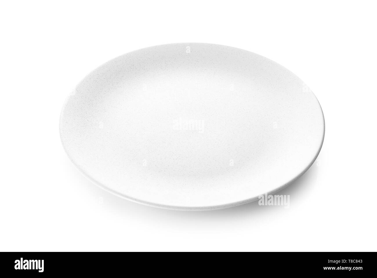 Clean plate on white background Stock Photo - Alamy
