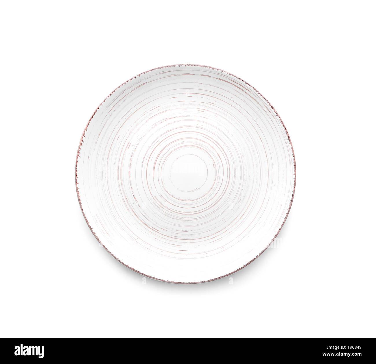 Clean plate on white background Stock Photo - Alamy