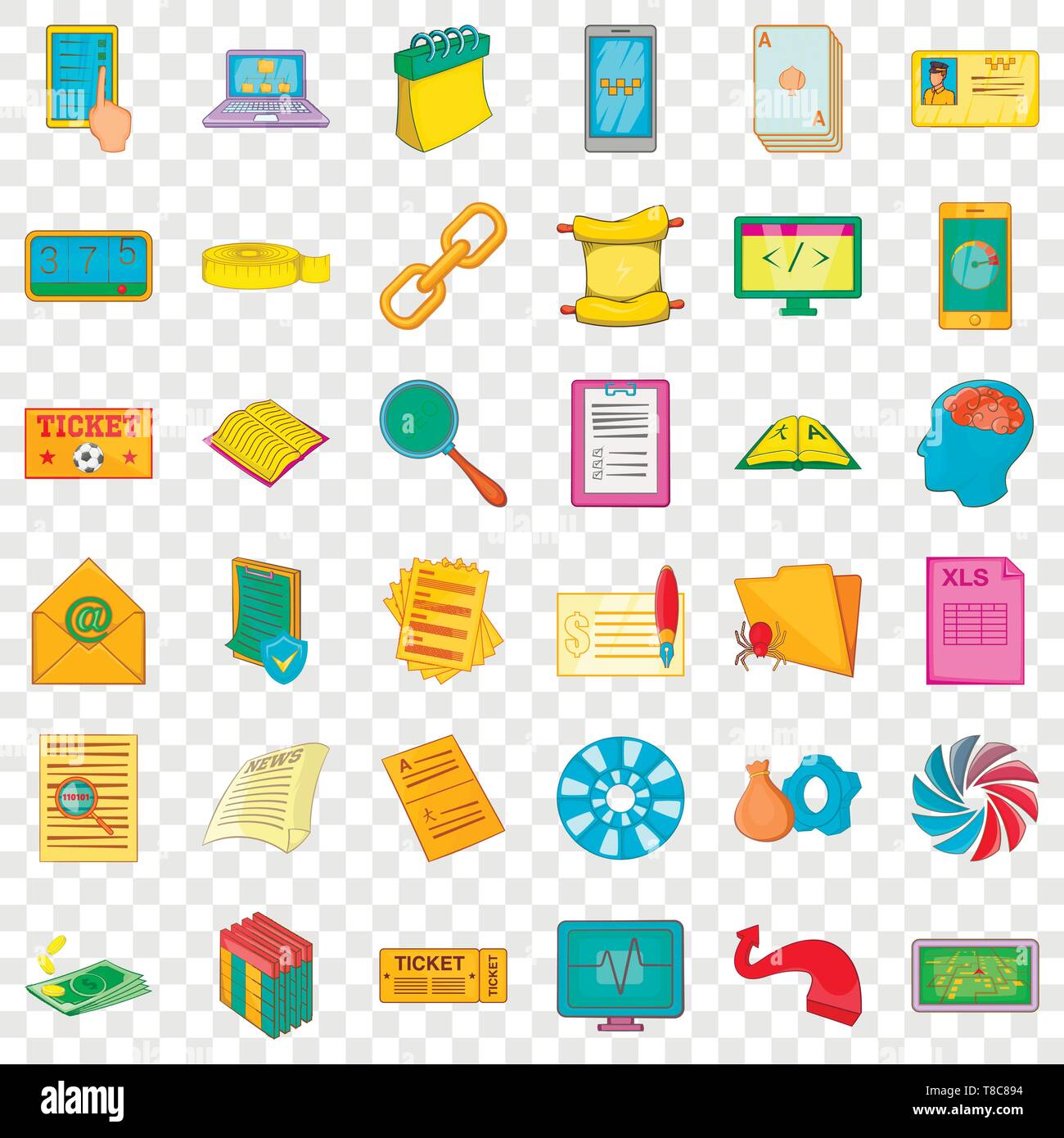 Talking icons set, cartoon style Stock Vector Image & Art - Alamy