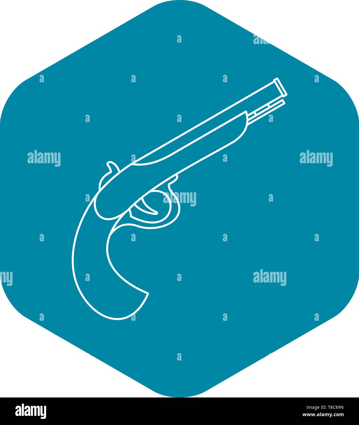 Gun icon, outline style Stock Vector Image & Art - Alamy
