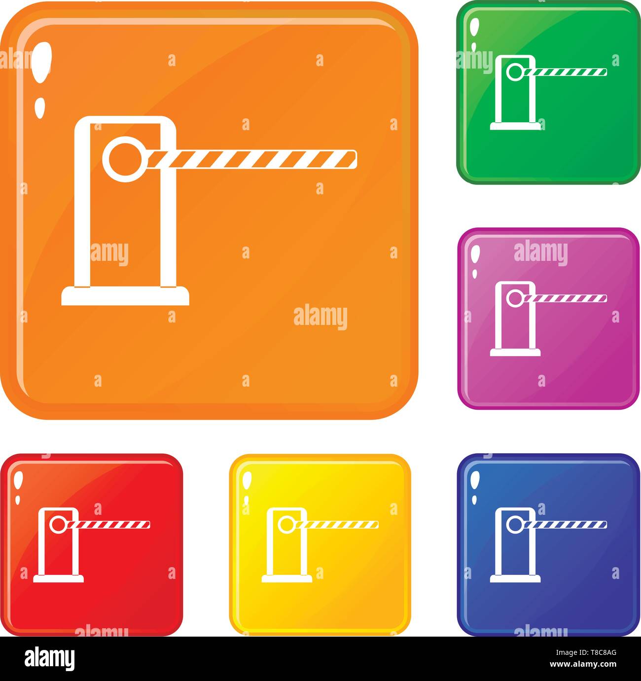 Parking entrance icons set vector color Stock Vector Image & Art - Alamy