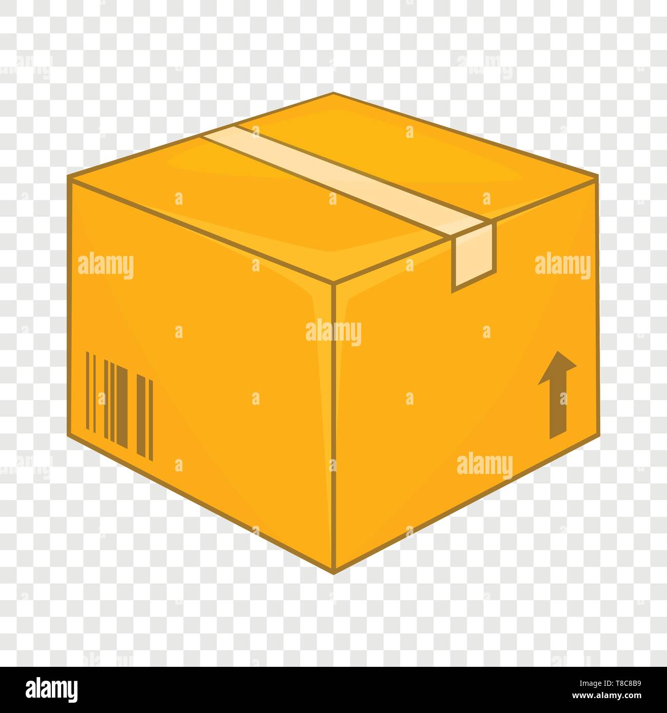 Cardboard box icon, cartoon style Stock Vector Image & Art - Alamy
