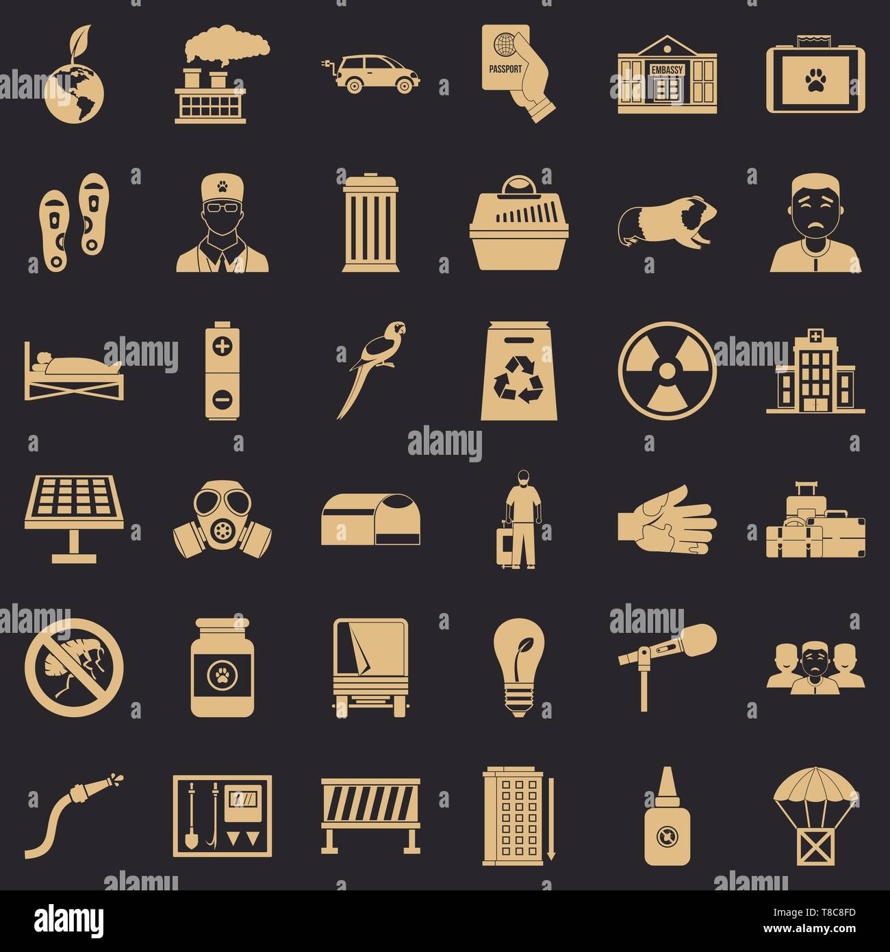Veterinary icons set, simple style Stock Vector Image & Art - Alamy