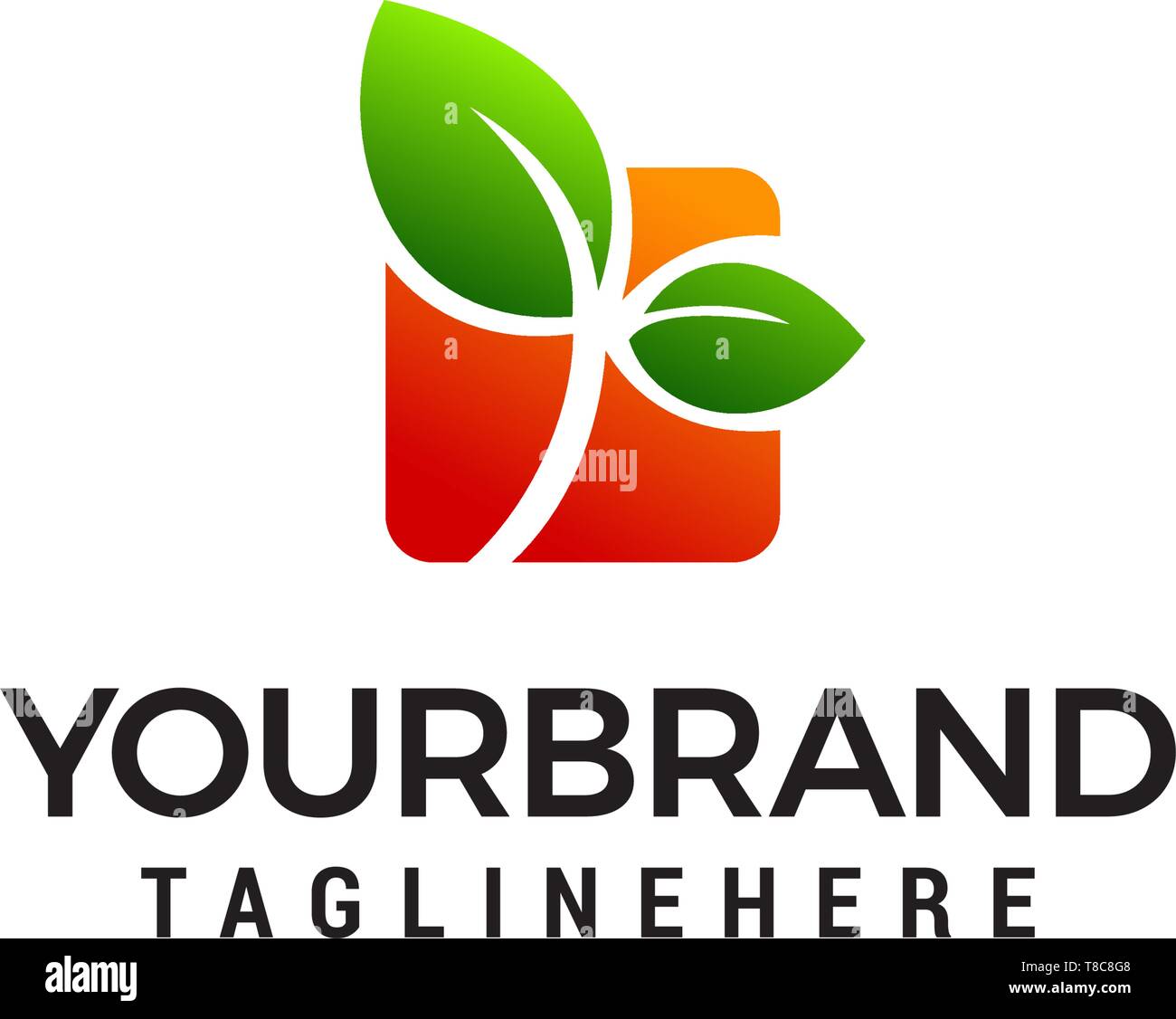 leaf logo design concept template vector Stock Vector Image & Art - Alamy