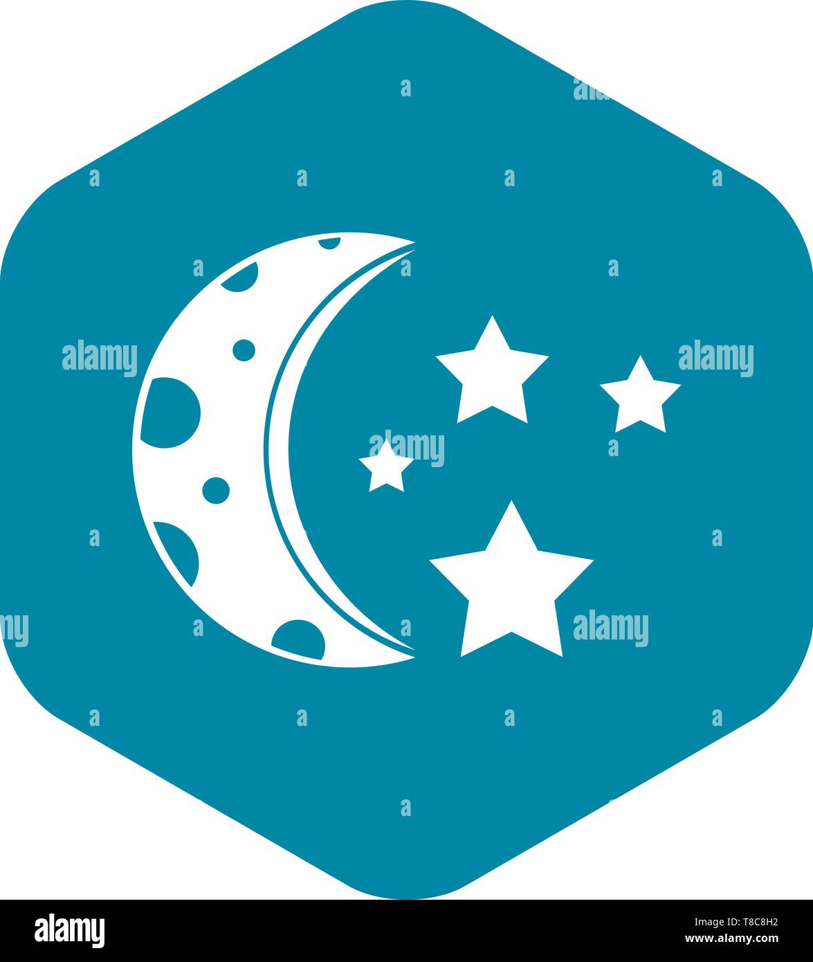 Starry night icon, simple style Stock Vector Image & Art - Alamy