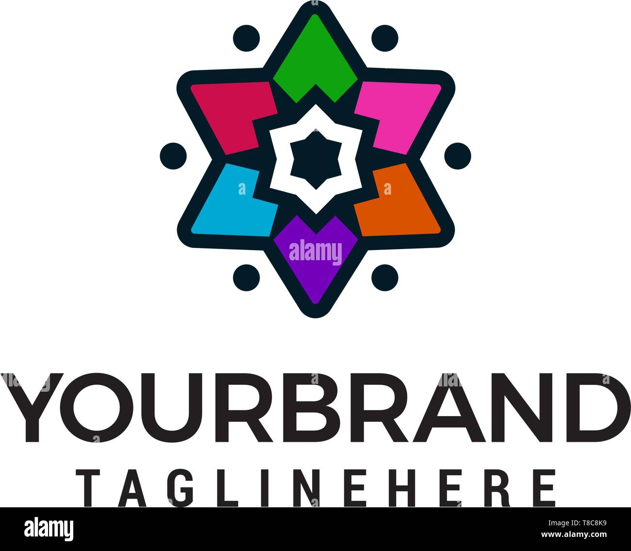 Star multicolor logo design concept template vector Stock Vector Image ...