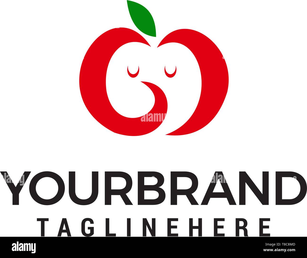 Cute apple white Stock Vector Images - Alamy