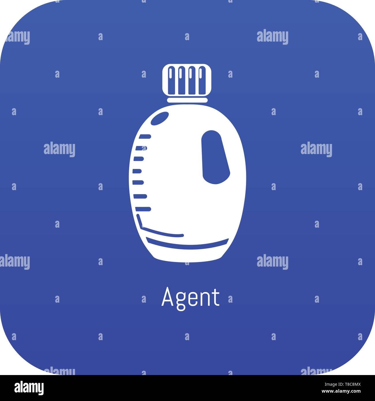 Agent bottle icon blue vector Stock Vector Image & Art - Alamy