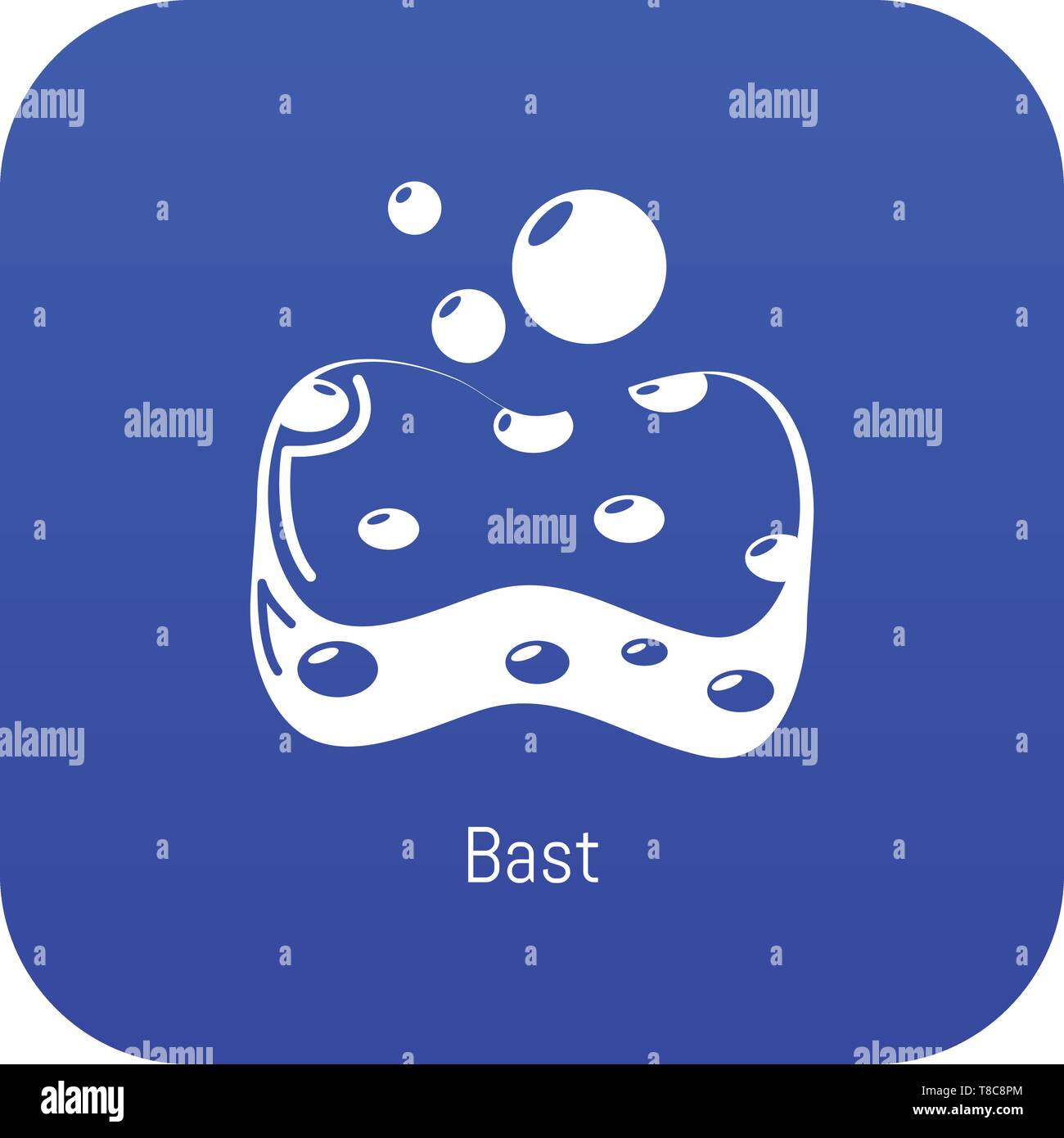 Bast icon blue vector Stock Vector Image & Art - Alamy