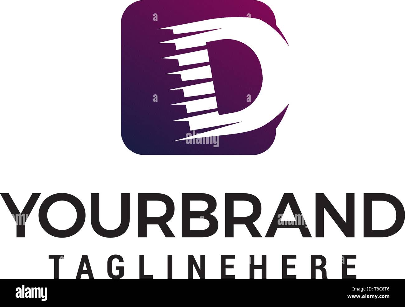 Simple elegant flat symbol logo design vector brand square hi-res stock ...