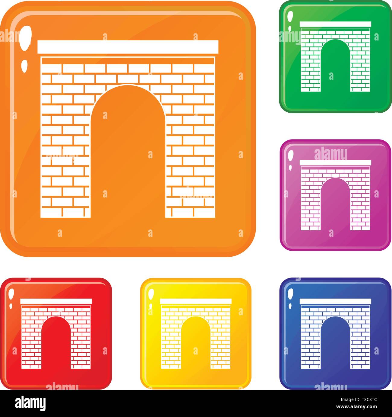Arch icons set vector color Stock Vector Image & Art - Alamy