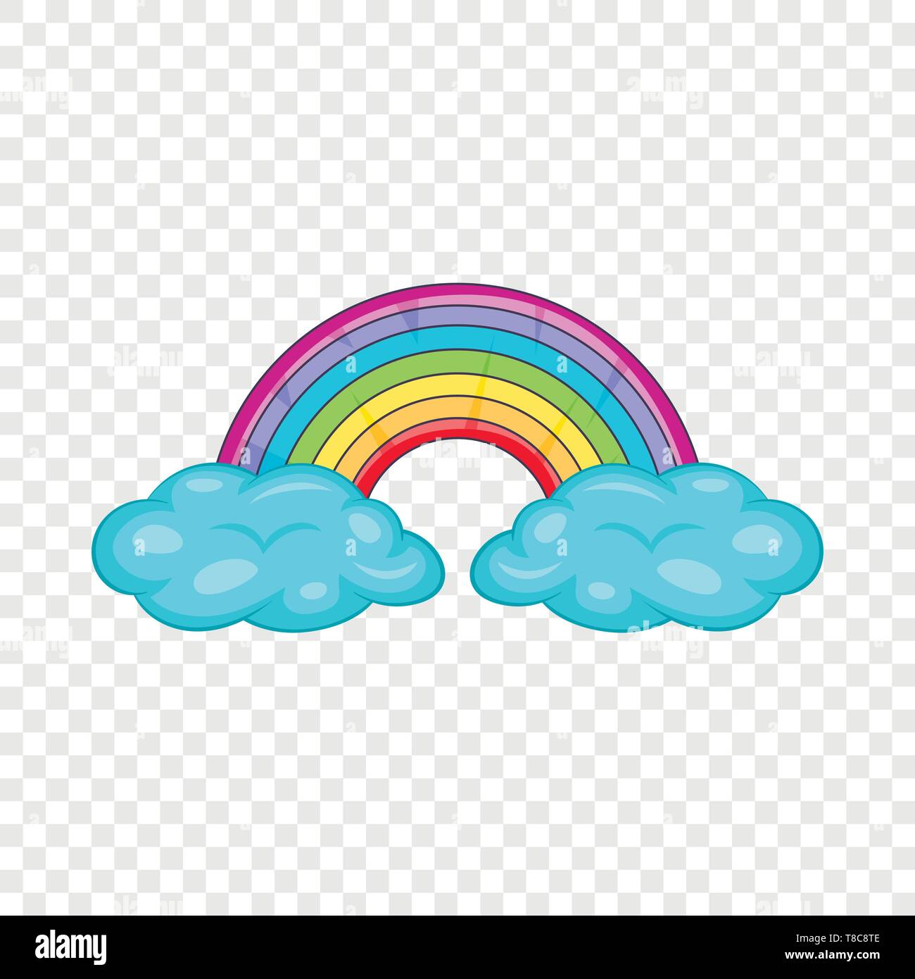 Clouds and rainbow icon, cartoon style Stock Vector Image & Art - Alamy
