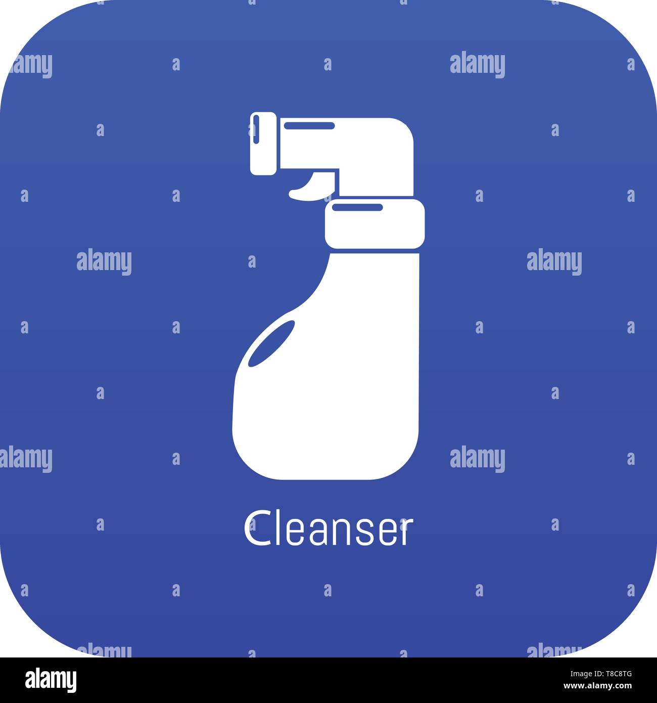 Cleaning spray icon blue vector Stock Vector Image & Art - Alamy