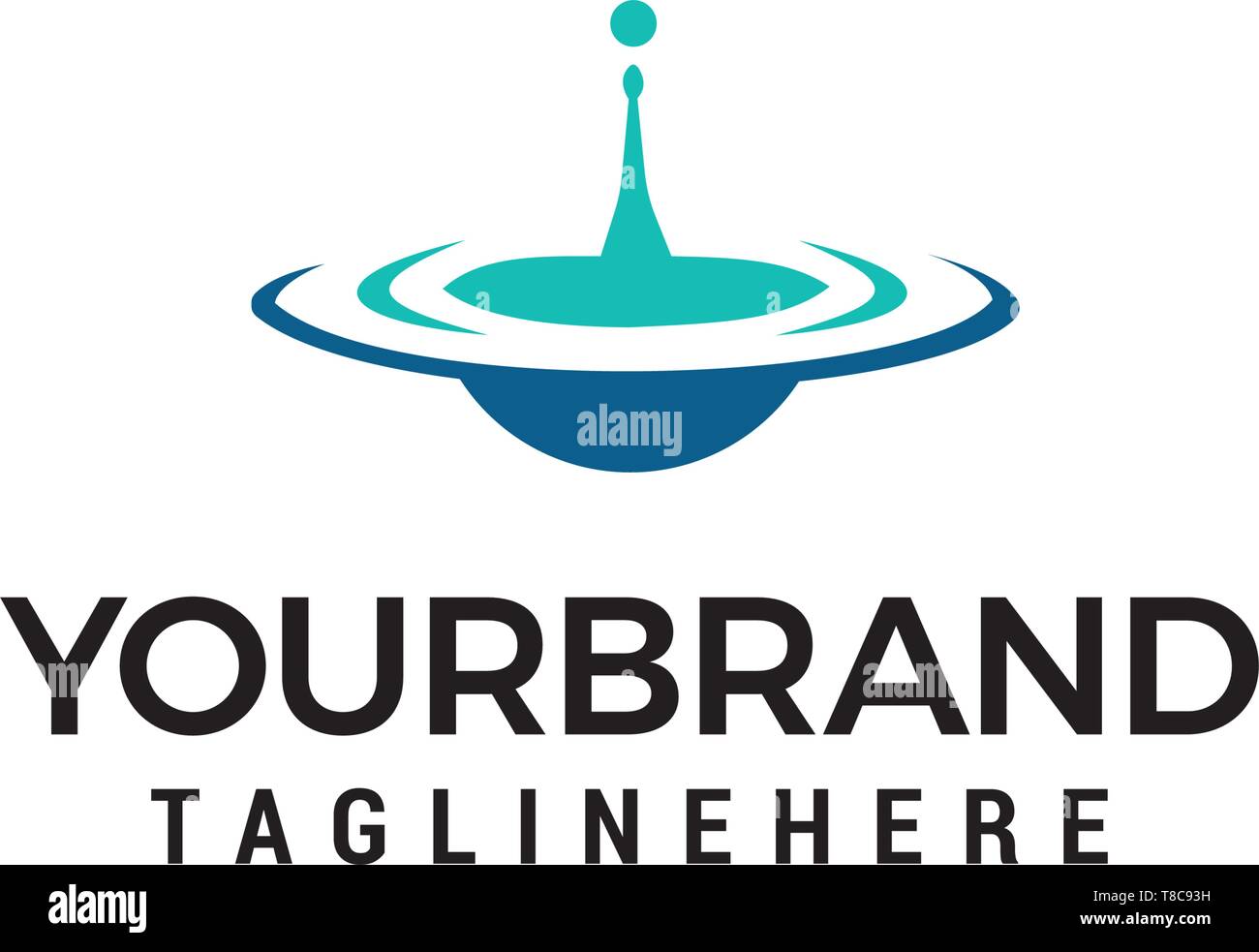 Raindrop logo template hi-res stock photography and images - Alamy