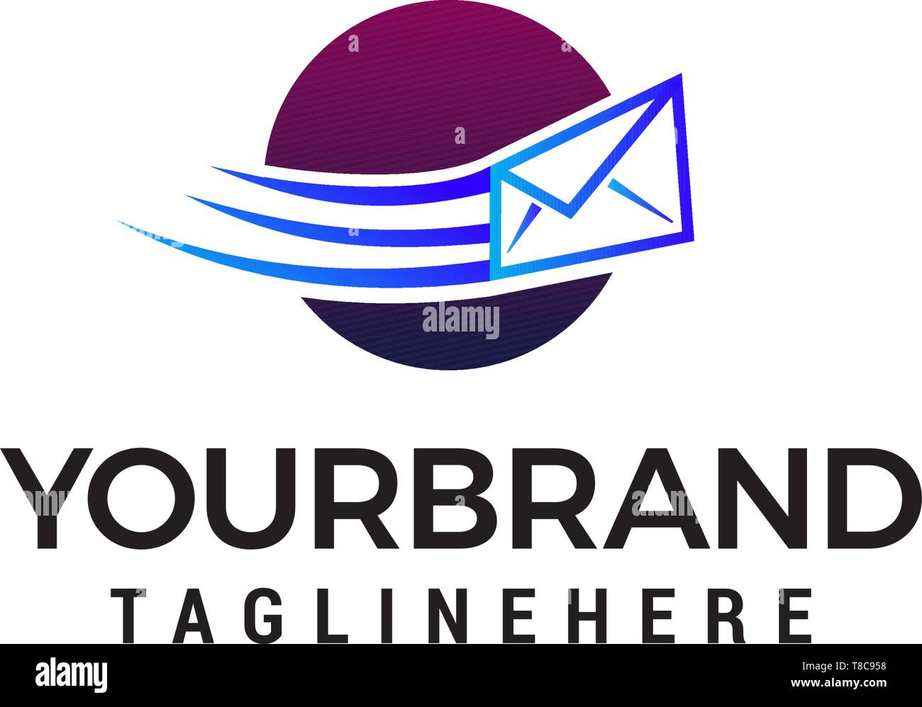 Message Envelope sent logo design concept template vector Stock Vector ...